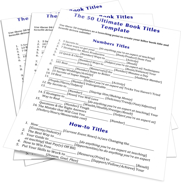 50 Titles Template | UltimateBookCoach.com